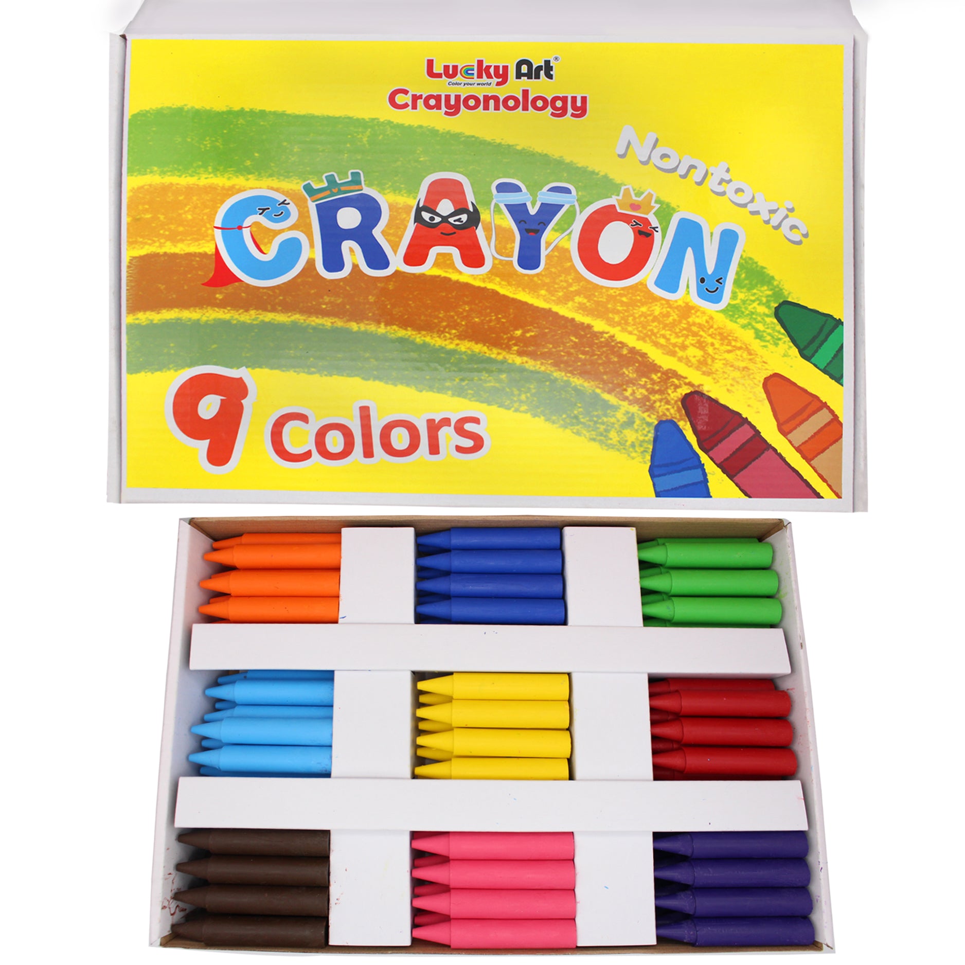Chubby Crayons For Kids Set Of 144 Rainbow Crayons